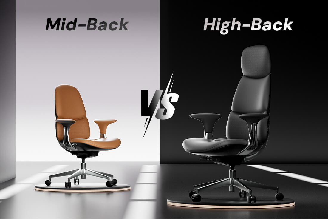 Mid-Back vs. High-Back Leather Office Chair: Which Style Fits You Best ...