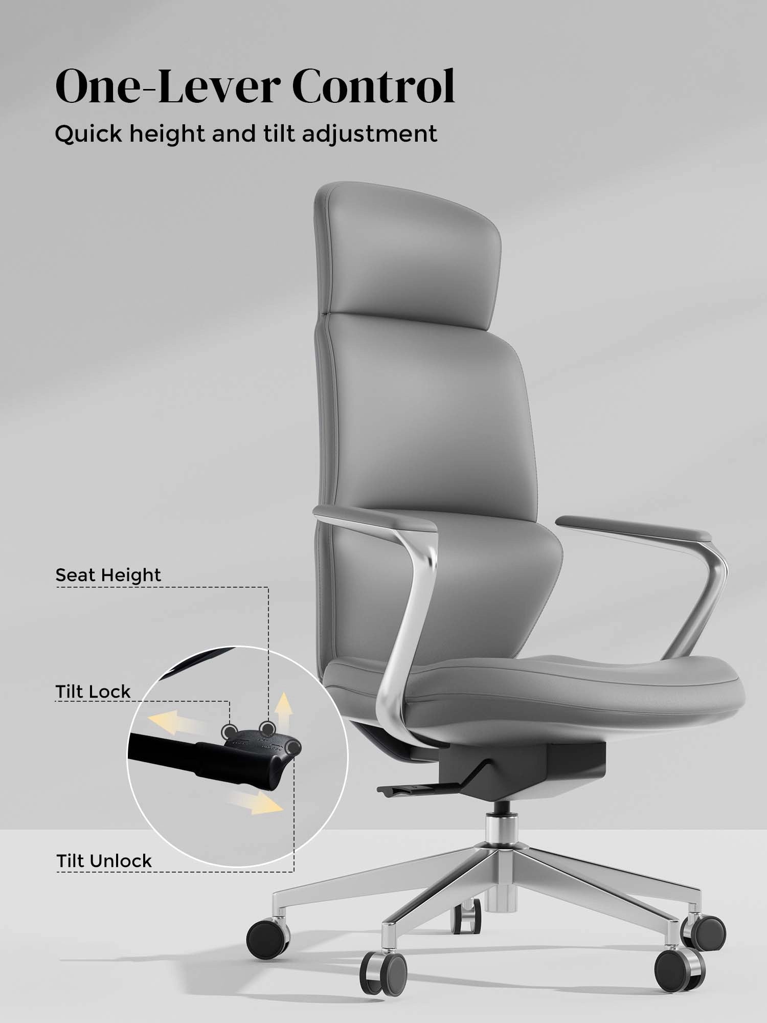 Nolan Executive Leather Office Chair – Durable Leather and Professional ...
