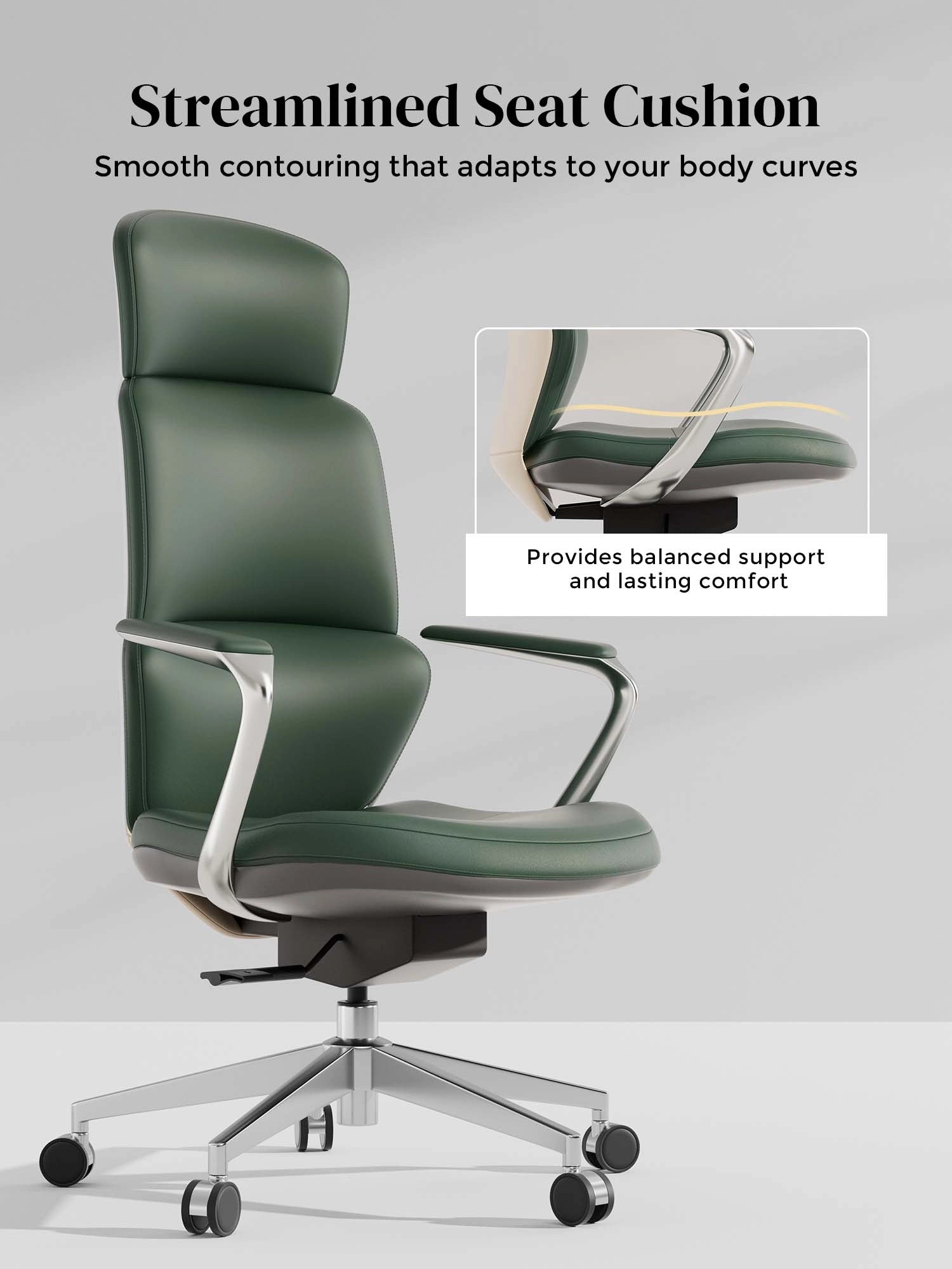 Nolan Executive Leather Office Chair – Durable Leather and Professional ...